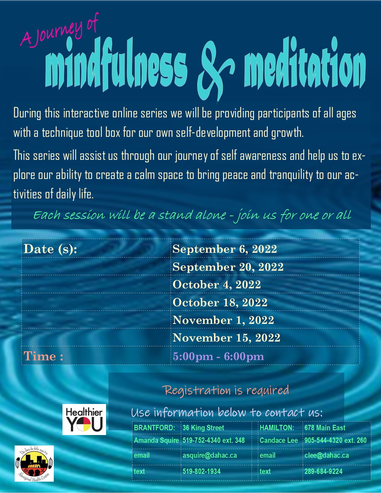 Mindfulness and Meditation - De dwa da dehs nye>s Aboriginal Health Centre