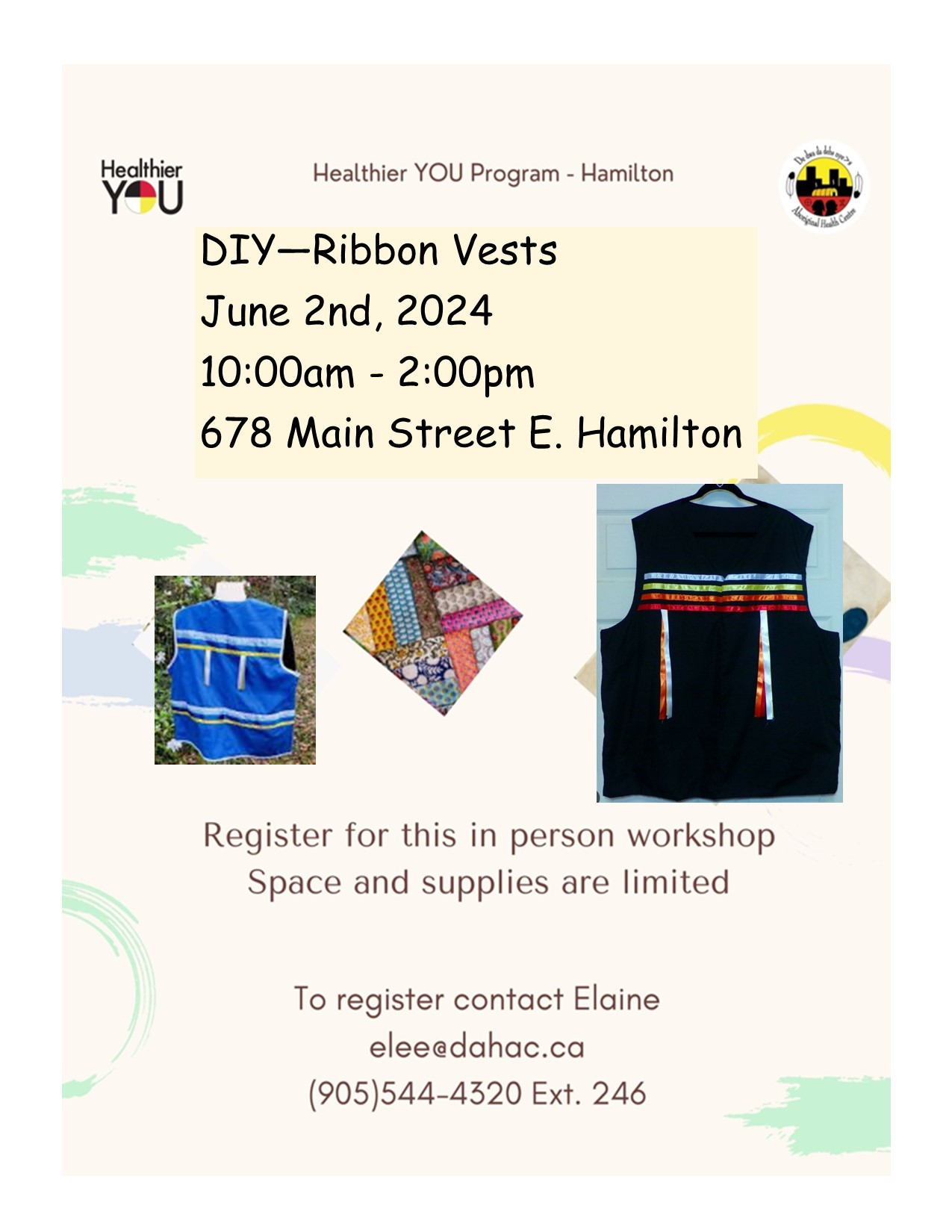 Ribbon Vests - De dwa da dehs nye>s Aboriginal Health Centre