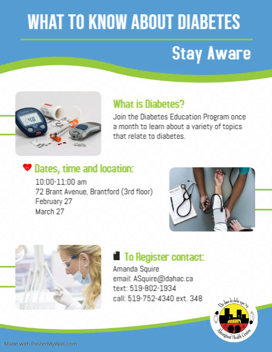 Diabetes Education Class - De dwa da dehs nye>s Aboriginal Health Centre