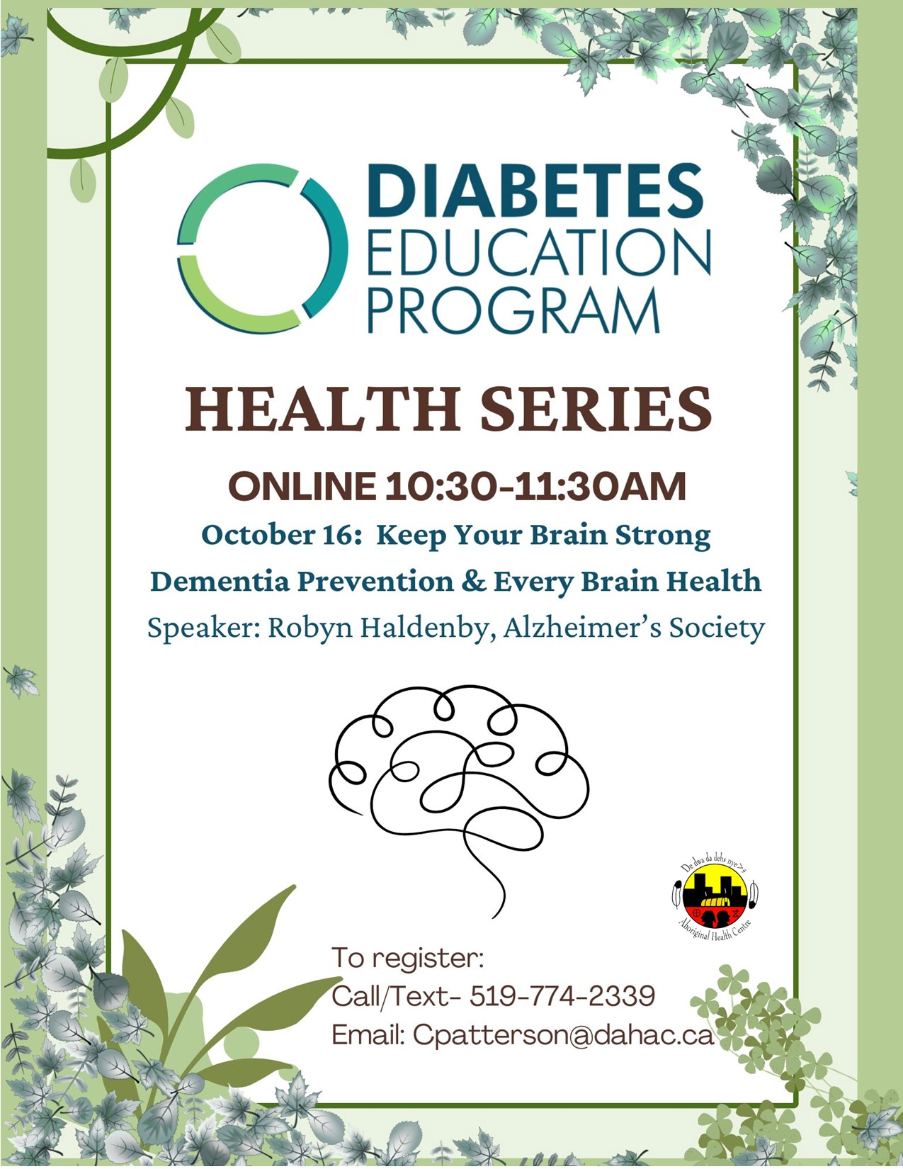 Keep Your Brain Strong - De dwa da dehs nye>s Aboriginal Health Centre
